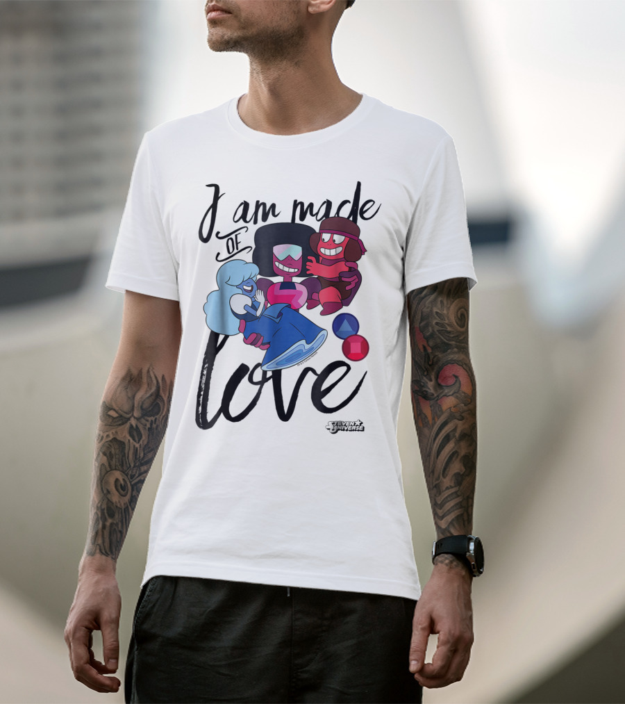 CN Steven Universe I Am Made Of Love Fusion Garnet Sapphire Ruby T-Shirt