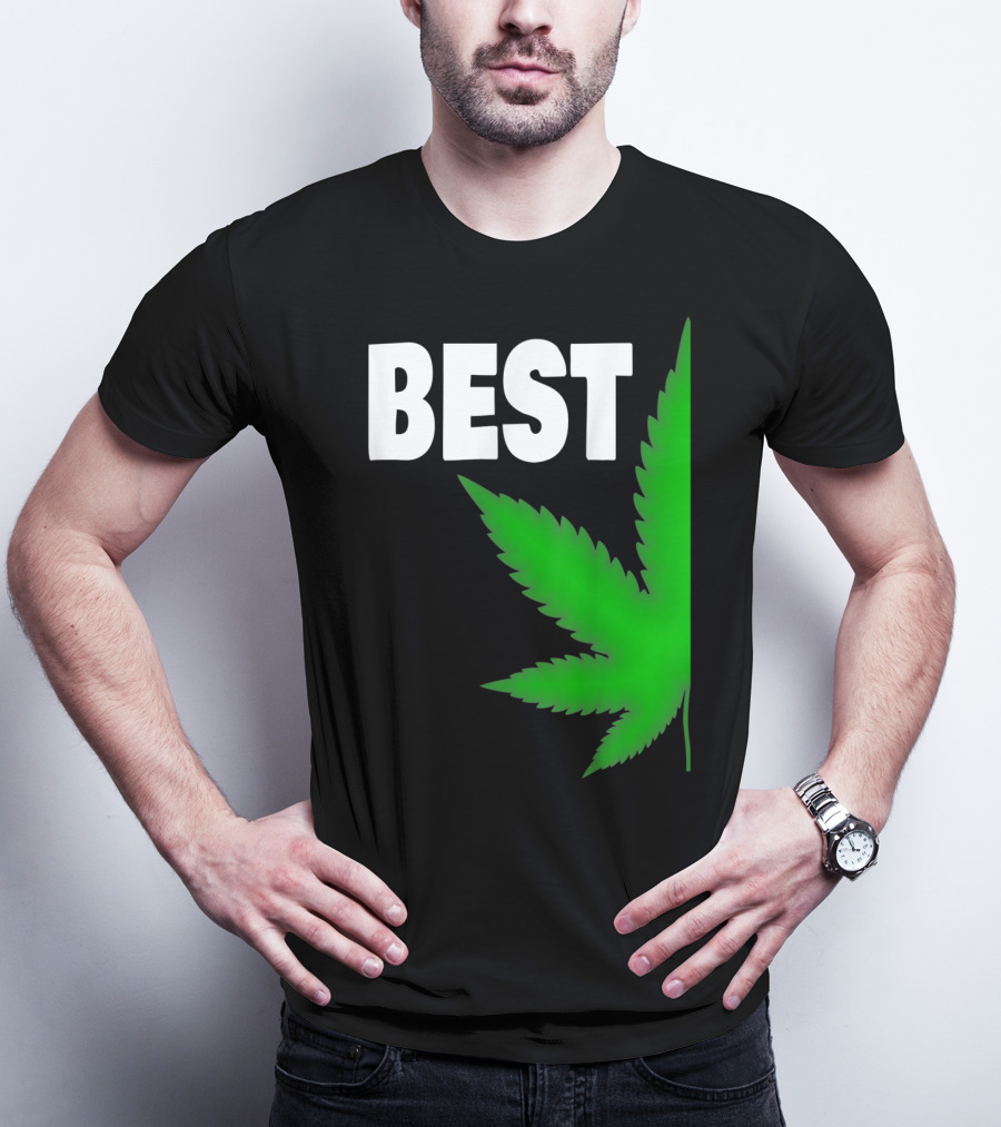 Couple Matching Best Buds BFF Marijuana Leaf Best T-Shirt