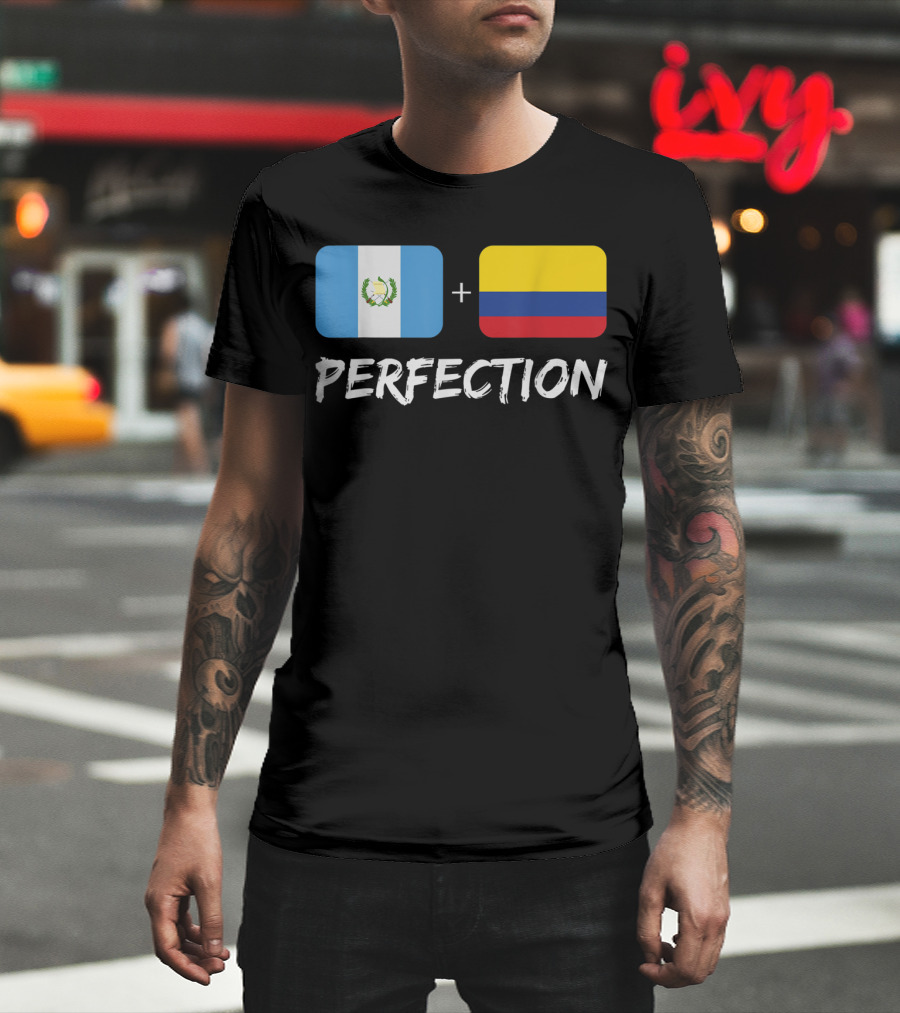 Guatemalan Flag Plus Colombian Flag Equals Perfection T-Shirt