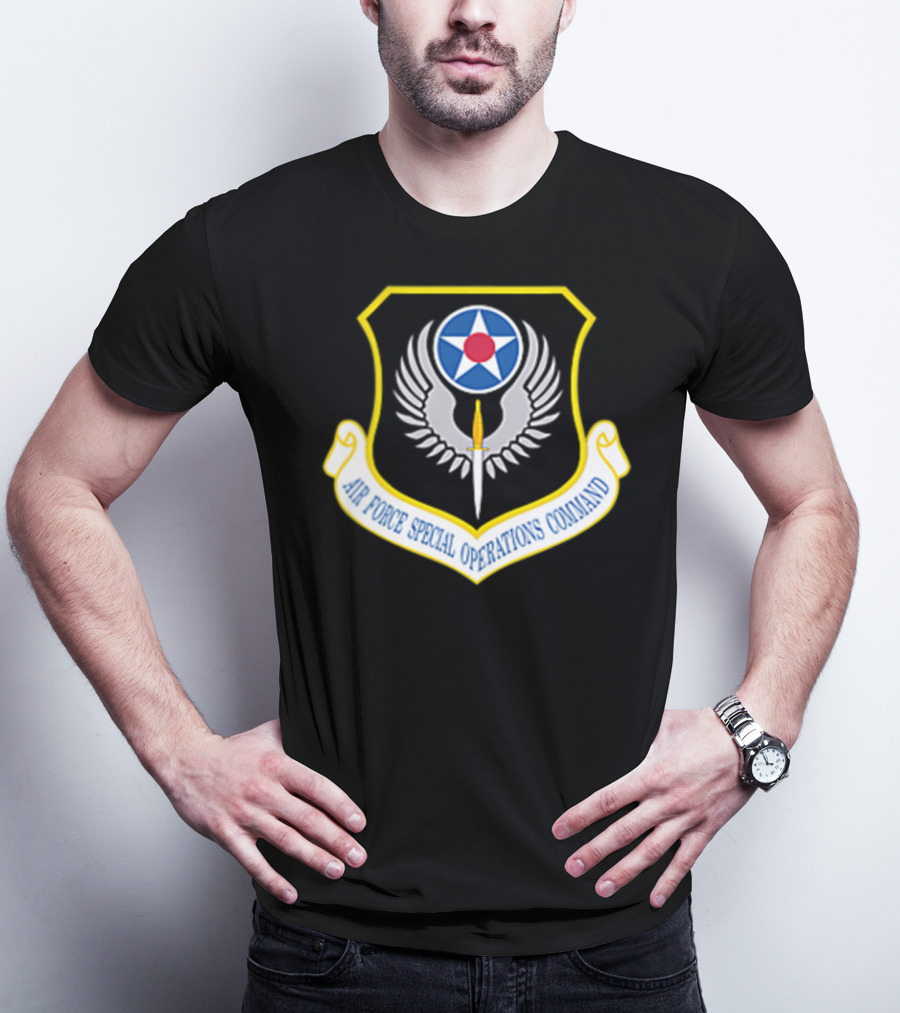 Air Force Special Operations Command AFSOC Wings And Sword Emblem T-Shirt
