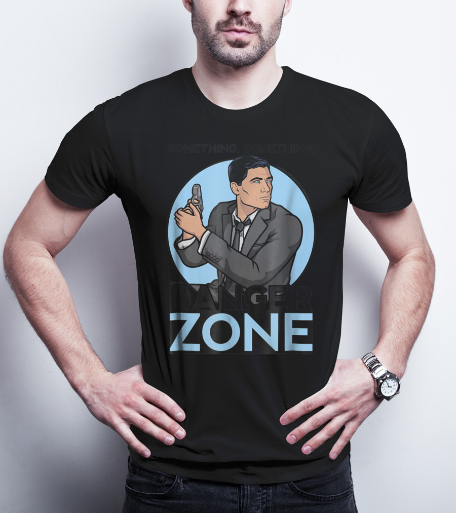 Archer Something Something Danger Zone Agent With Gun T-Shirt