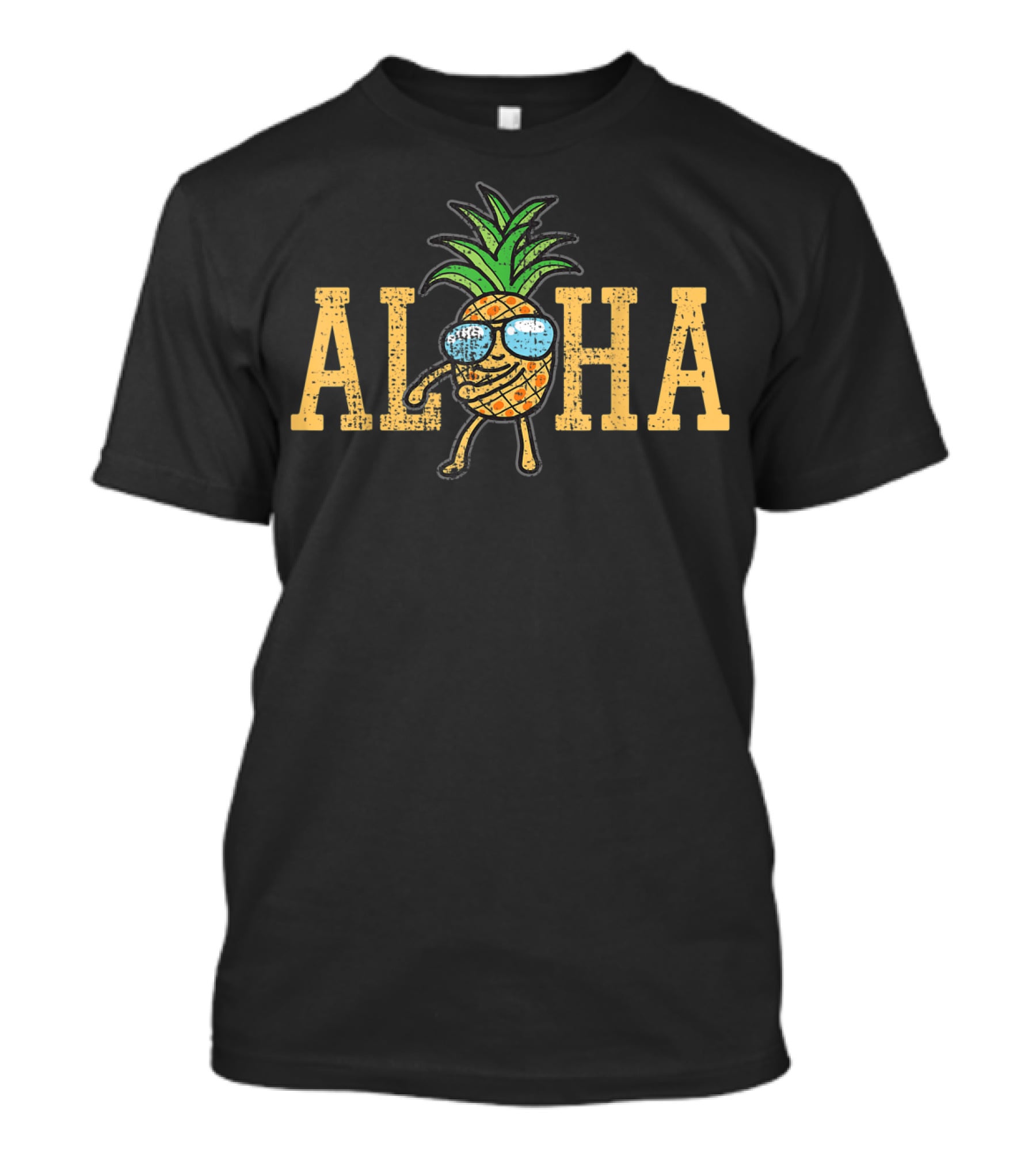 Aloha Hawaiian Flossing Pineapple With Sunglasses T-Shirt