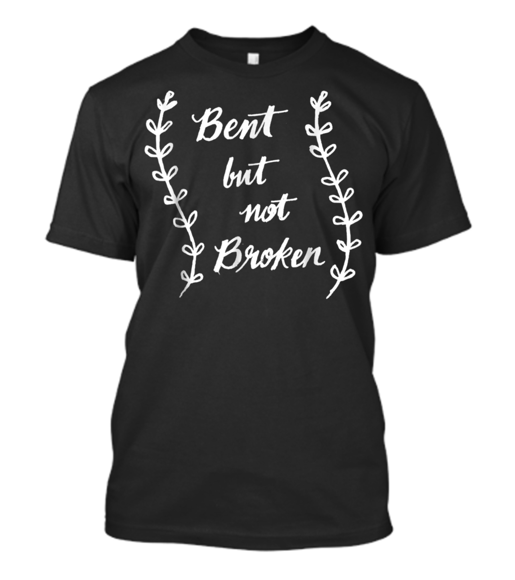 Bent But Not Broken Scoliosis Awareness Floral T-Shirt