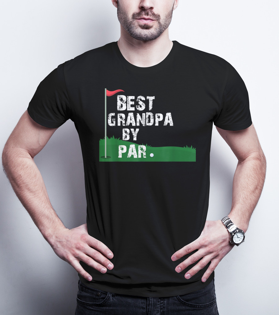 Best Grandpa By Par Golf Flag Green Course T-Shirt
