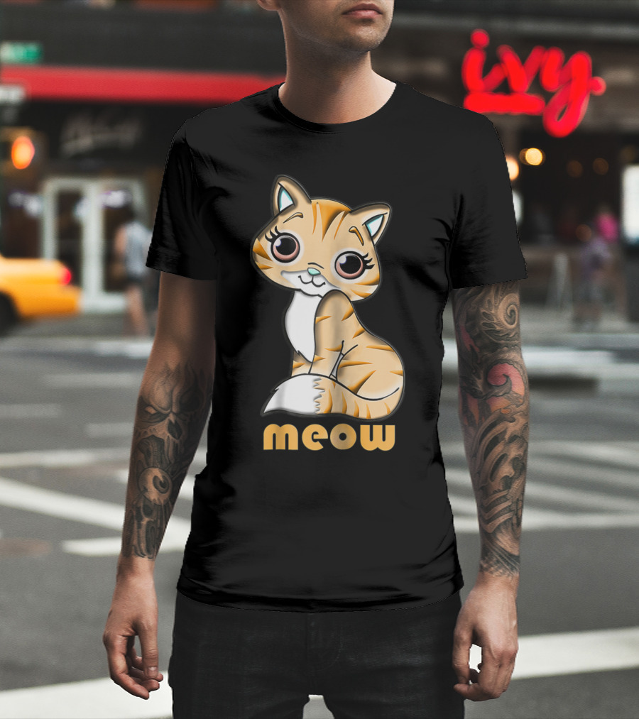 Meow Cutie Cat Adorable Feline T-Shirt