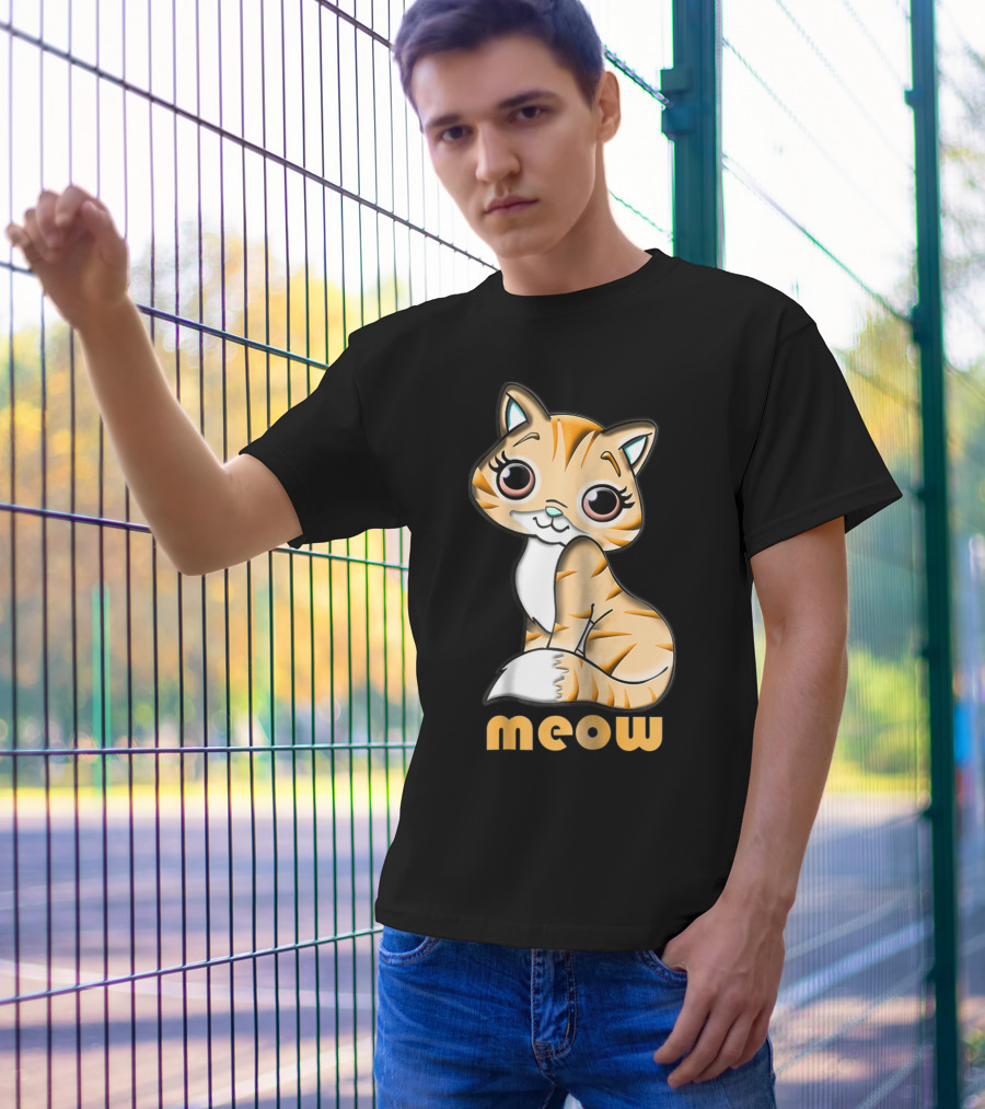 Meow Cutie Cat Adorable Feline T-Shirt