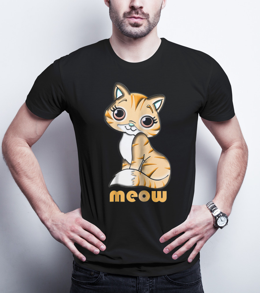 Meow Cutie Cat Adorable Feline T-Shirt