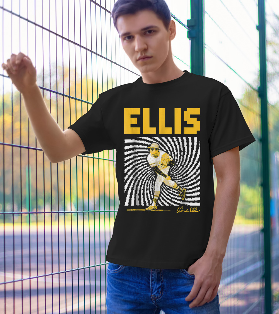 Dock Ellis Signature 8 Bit Spiral Pitching Image T-Shirt