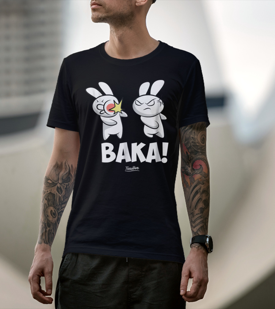 Baka Anime Rabbit Slap Funny Japanese Anime Lover T-Shirt