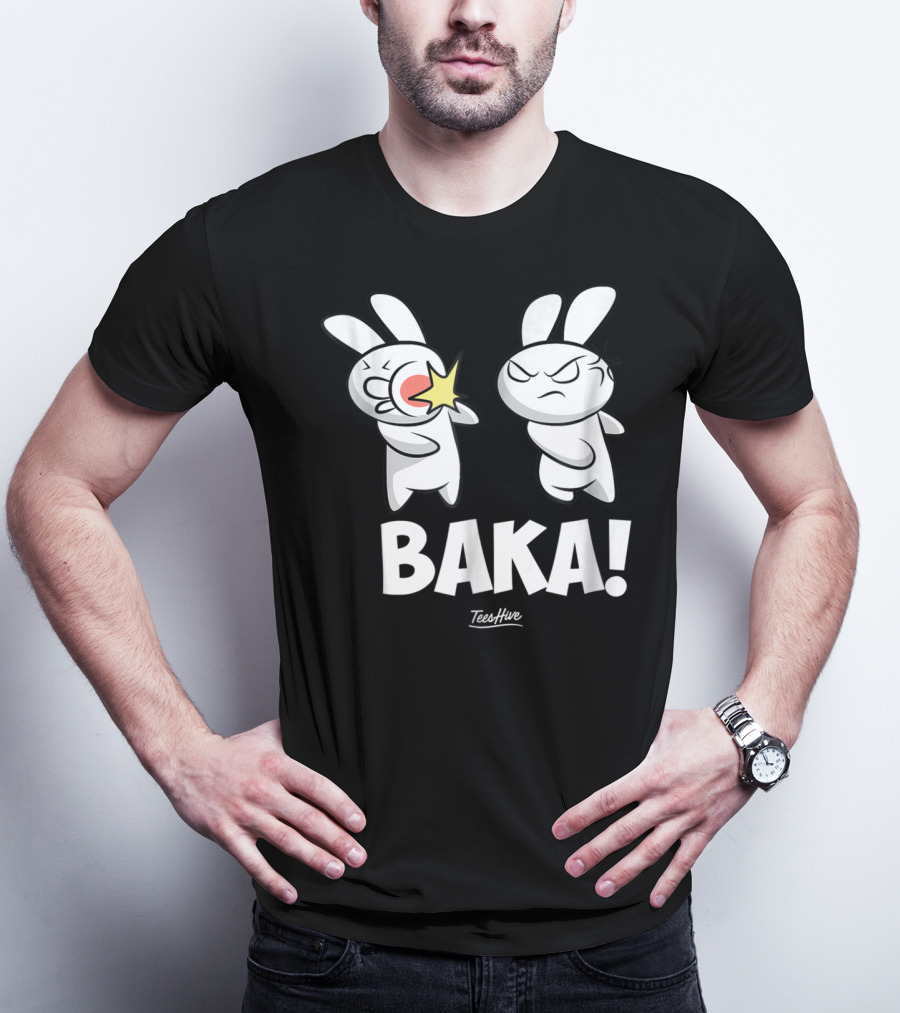Baka Anime Rabbit Slap Funny Japanese Anime Lover T-Shirt