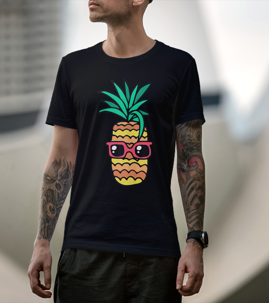 Aloha Hawaiian Pineapple Sunglasses Summer Beach Vibes T-Shirt