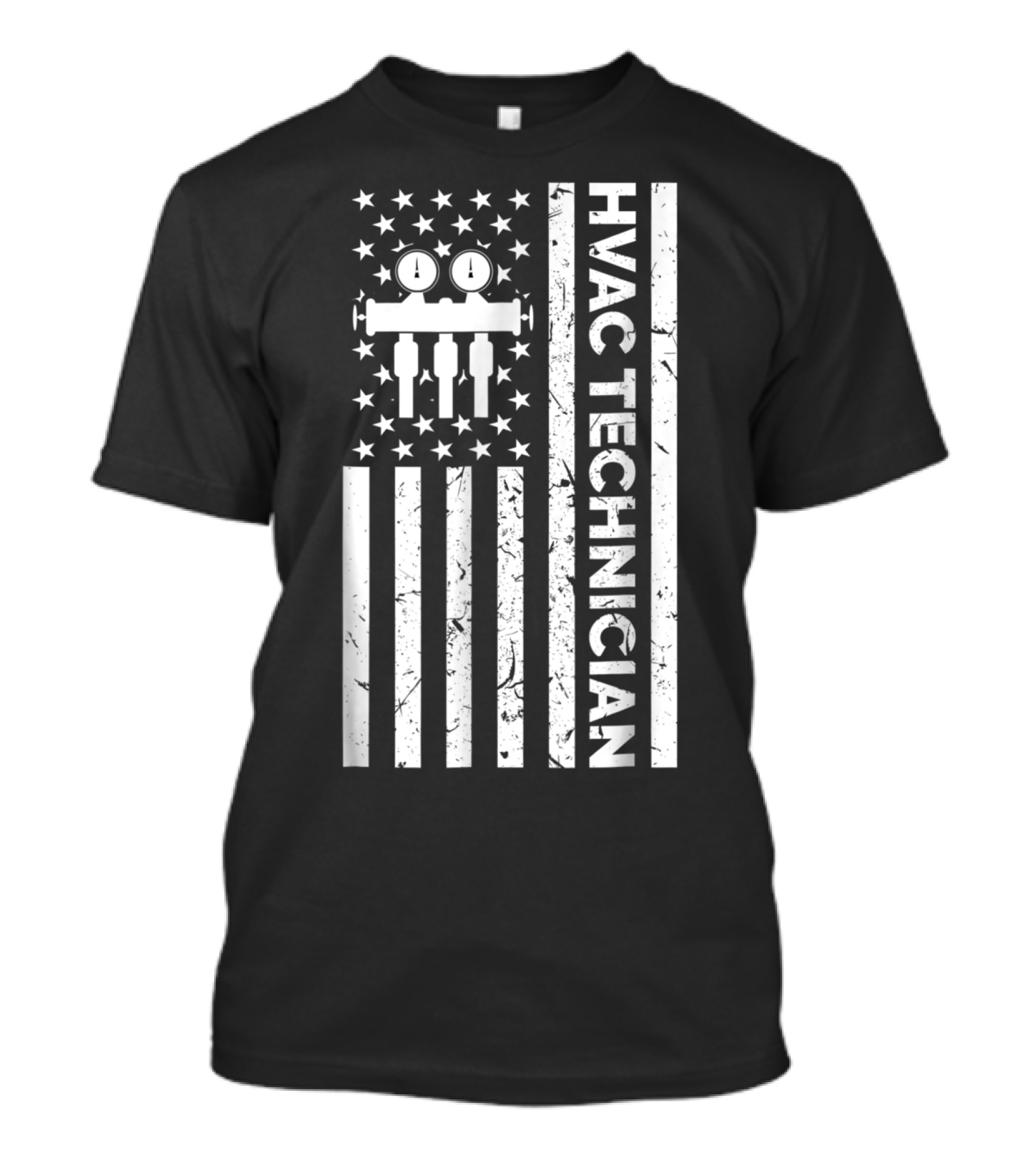 American Flag HVAC Technician T-Shirt