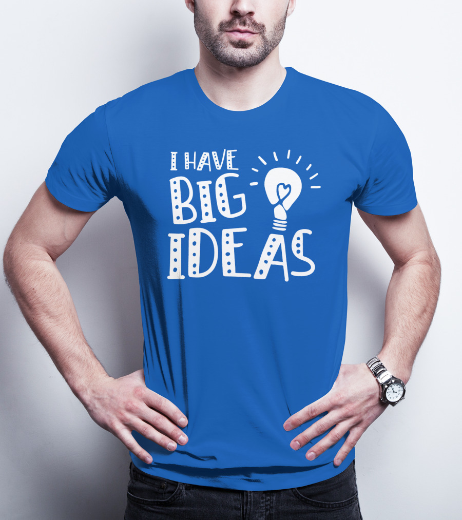 I HAVE BIG IDEAS Light Bulb Heart T-Shirt