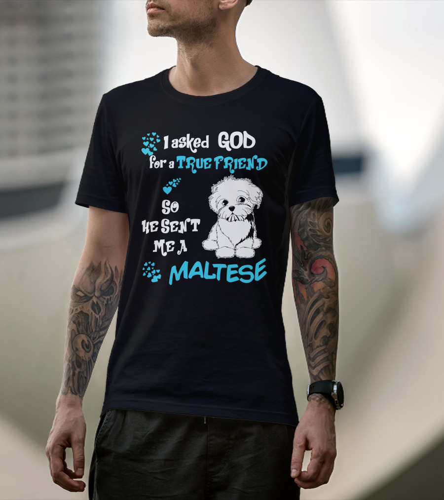 God Sent Me A True Friend Maltese Dog So He Sent Me A Maltese T-Shirt