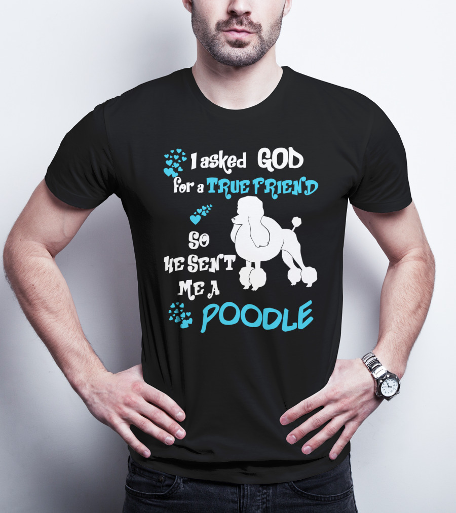 I Asked God For A True Friend So He Sent Me A Poodle T-Shirt