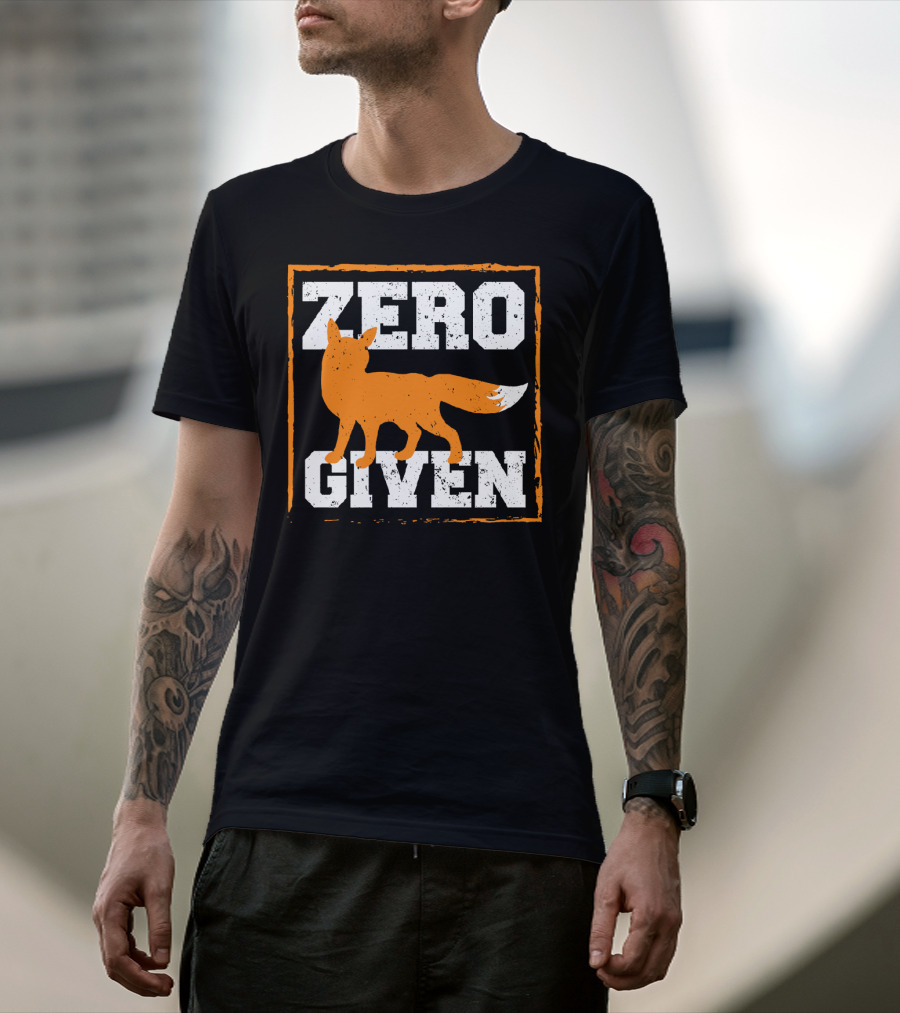 Zero Fox Given Block Style Fox T-Shirt