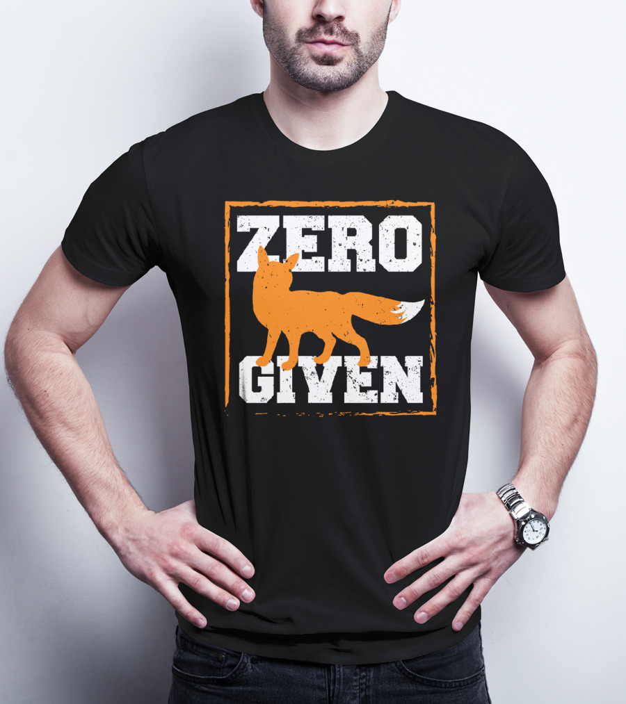 Zero Fox Given Block Style Fox T-Shirt