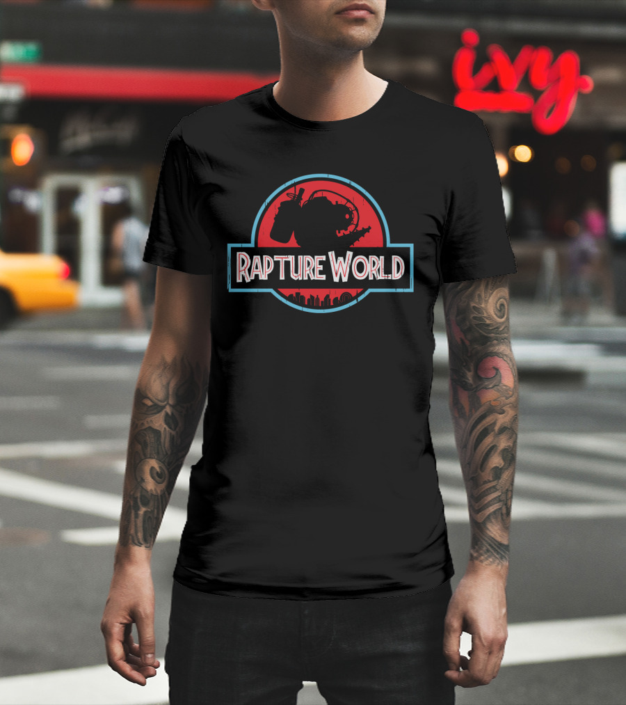 Rapture World Bioshock Jurassic Park Crossover T-Shirt