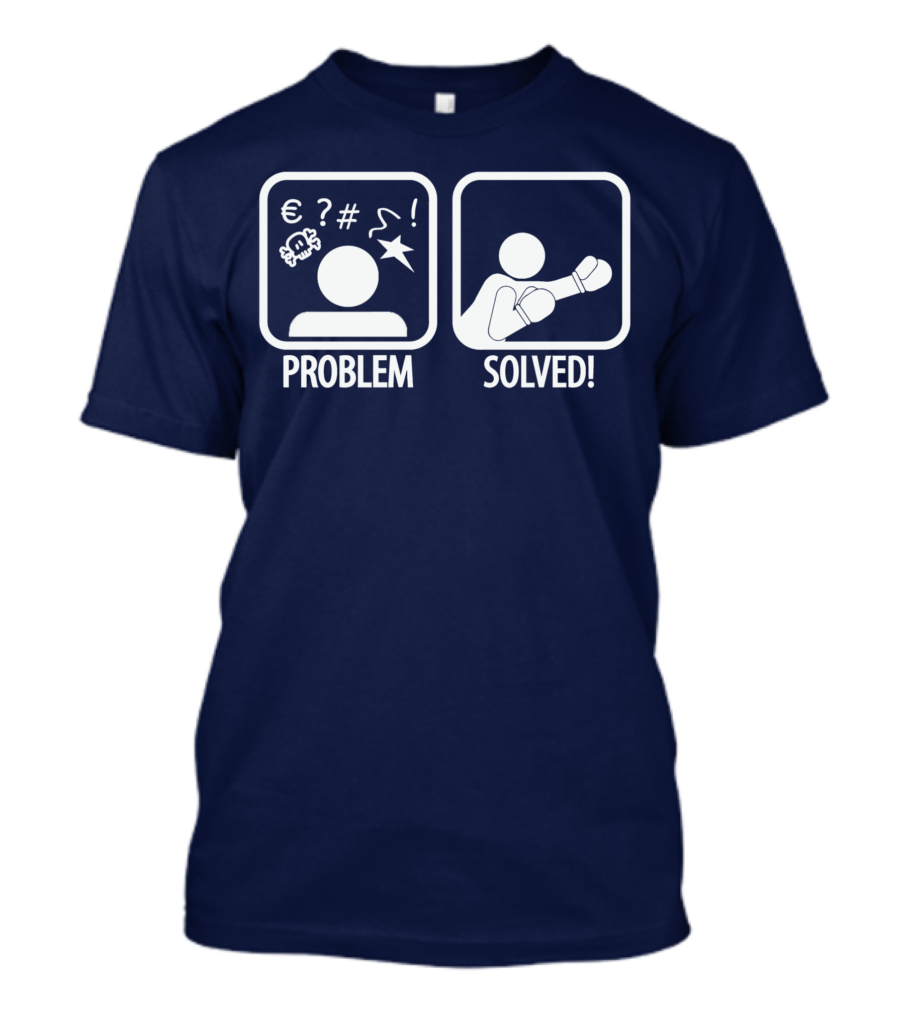 Problem Solved Boxing Icon Humor T-Shirt