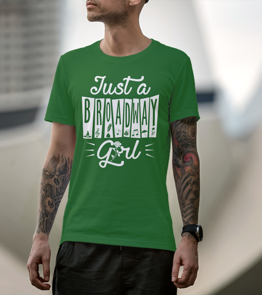 Just A Broadway Girl Wizard Music Rose Notes T-Shirt
