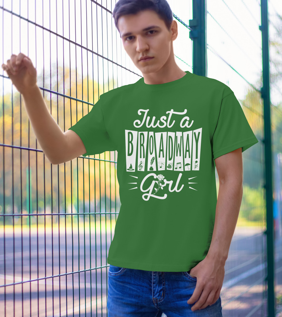 Just A Broadway Girl Wizard Music Rose Notes T-Shirt