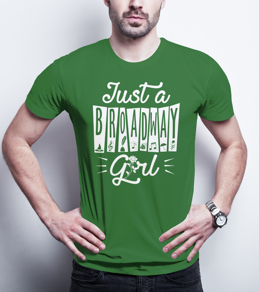 Just A Broadway Girl Wizard Music Rose Notes T-Shirt