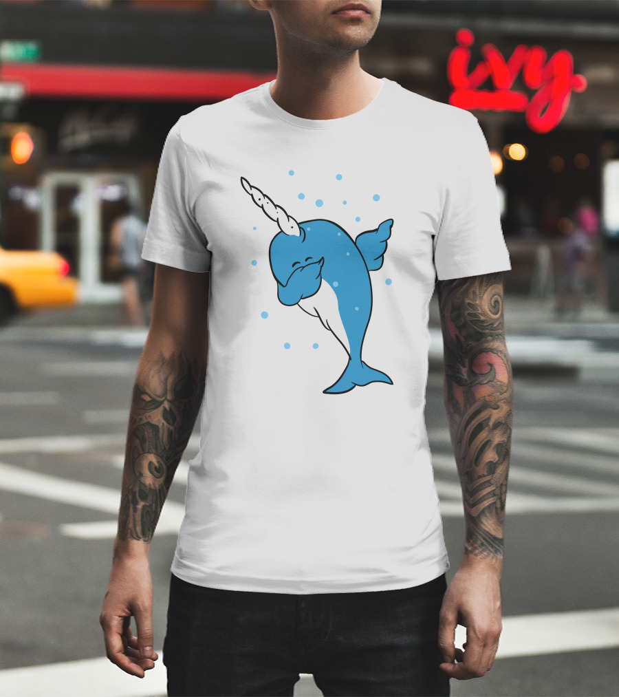 Dabbing Narwhal With Spots T-Shirt