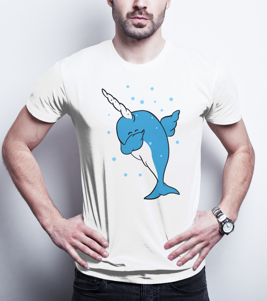 Dabbing Narwhal With Spots T-Shirt