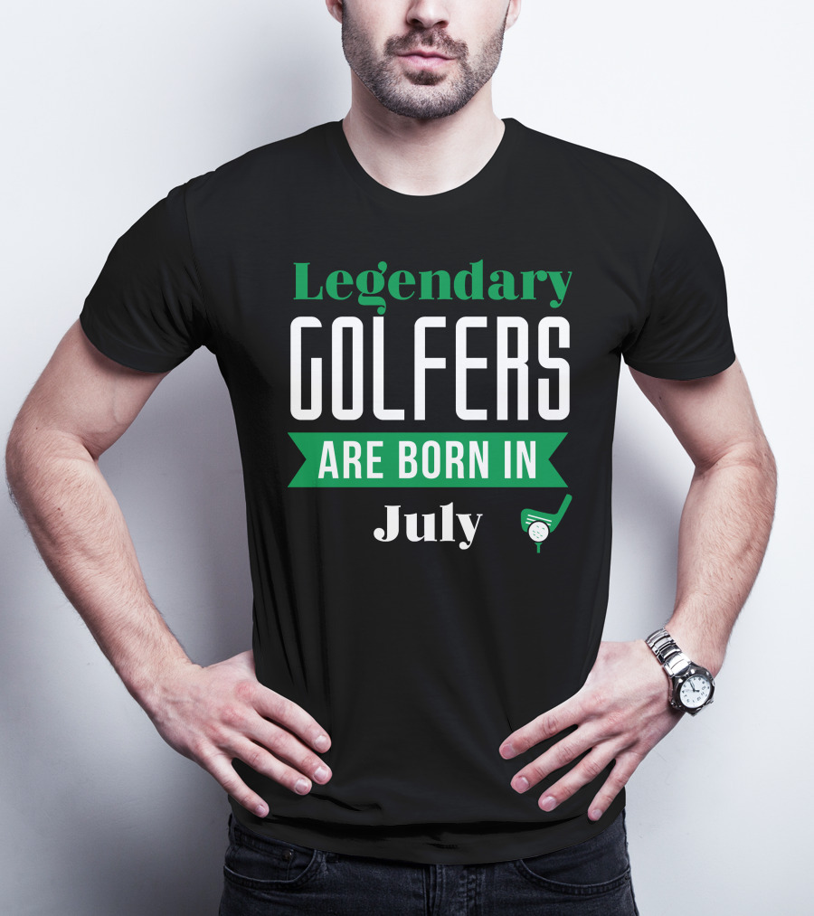 Legendary Golfers Born In July With Golf Club And Ball T-Shirt