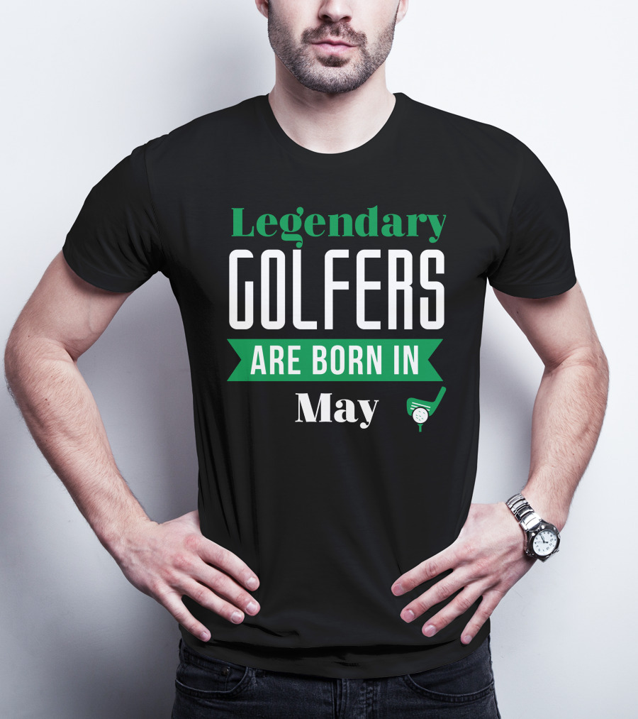 Legendary Golfers Are Born In May Golf Ball T-Shirt