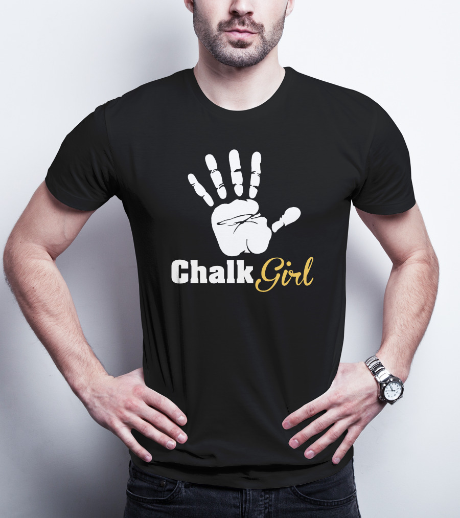 Chalk Handprint Climbing Chalk Girl T-Shirt