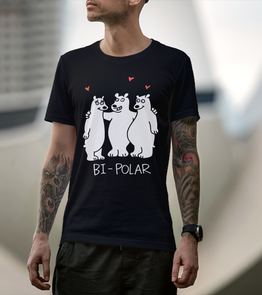 Bi Polar Bears With Hearts T-Shirt