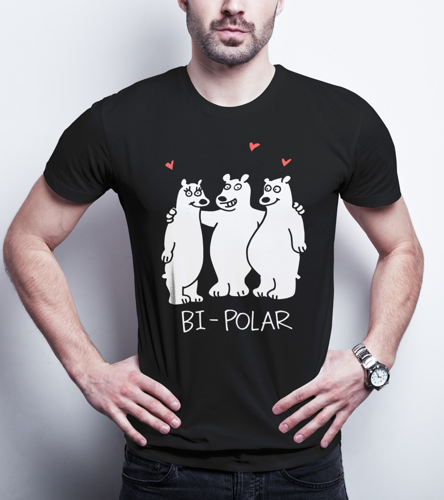 Bi Polar Bears With Hearts T-Shirt
