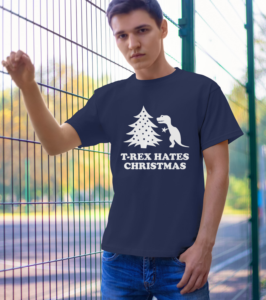 T-Rex Hates Christmas T-Shirt