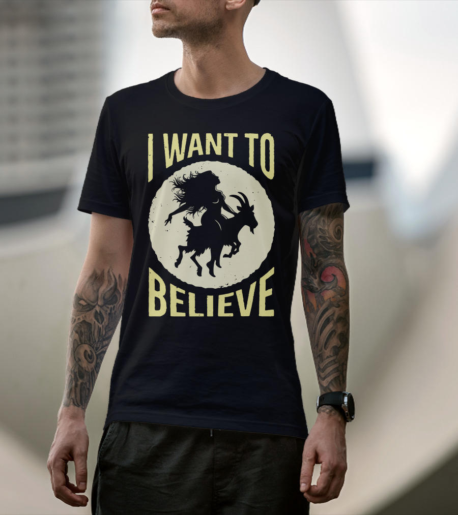 I WANT TO BELIEVE WITCH GOAT T-Shirt