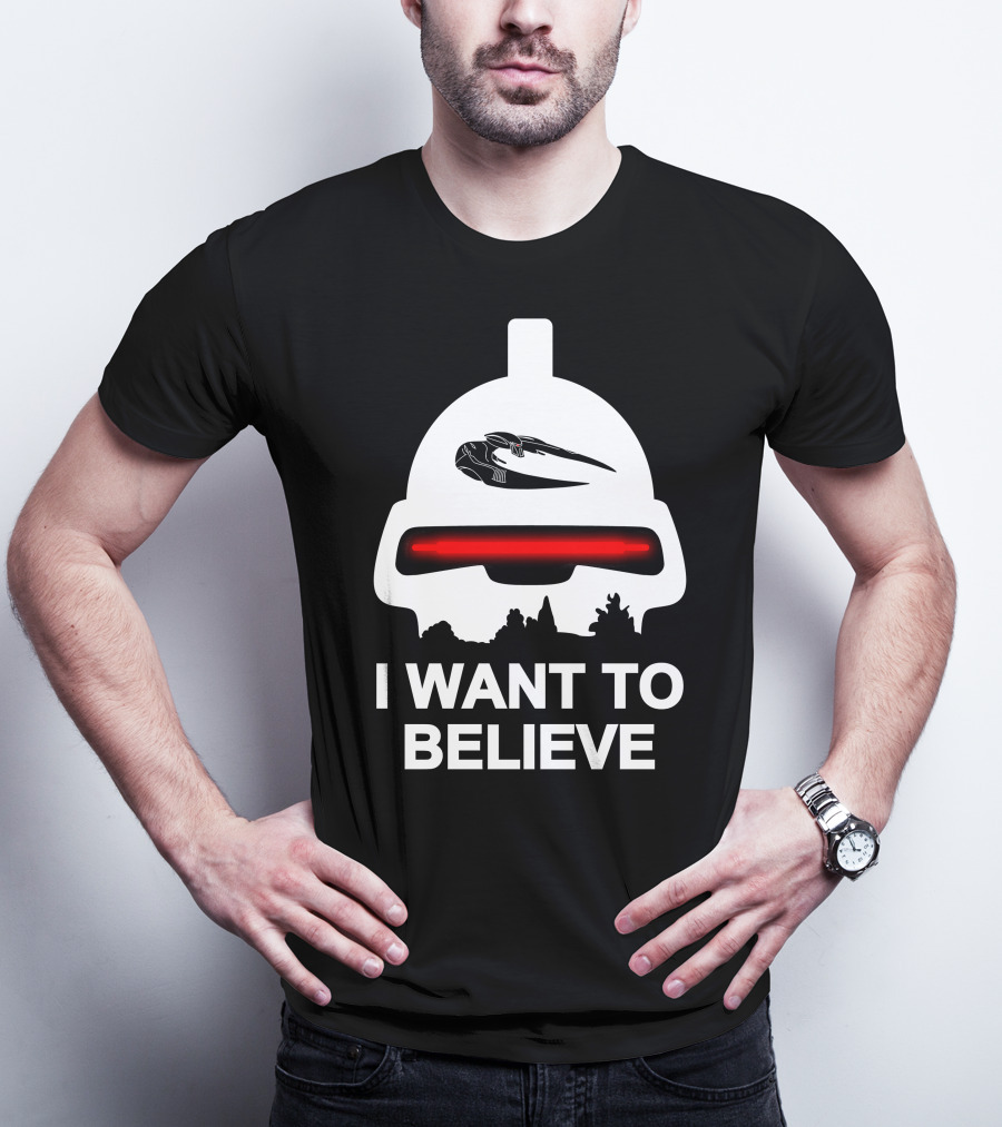 I Want To Believe Cylon Raider Battlestar Galactica T-Shirt