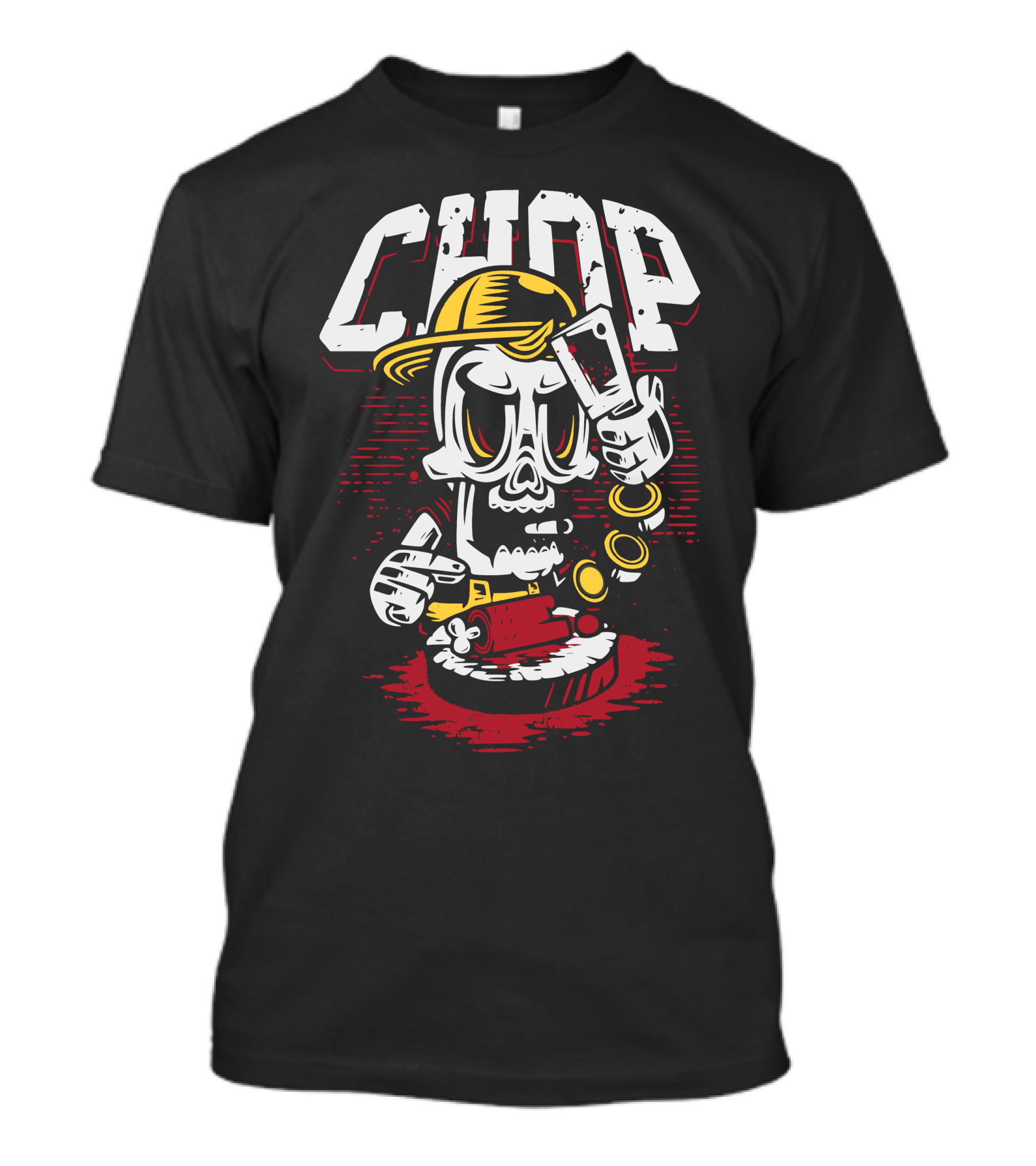 CHOP CHOP Skeleton Barber With Razor T-Shirt