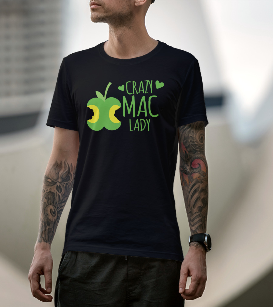 CRAZY MAC LADY Green Apple Bites T-Shirt