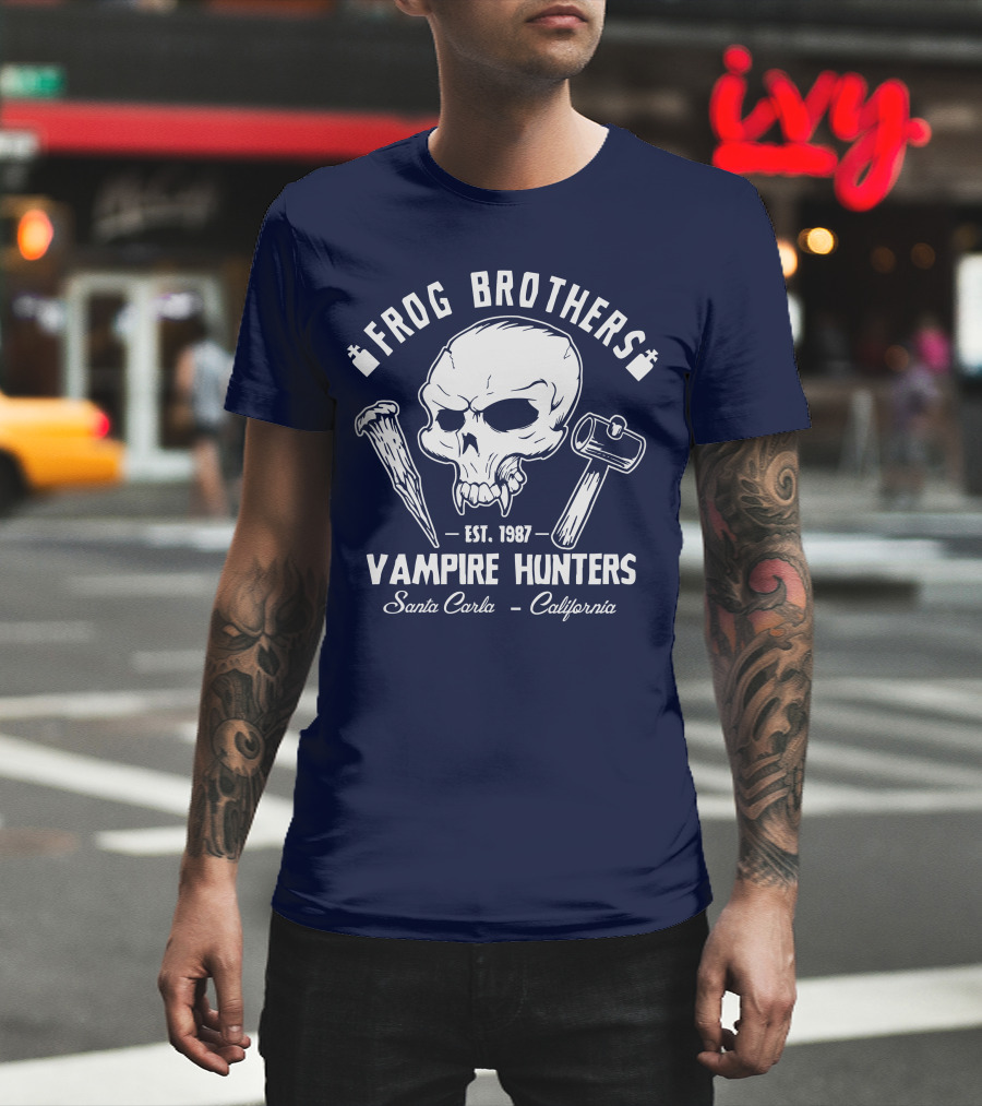Frog Brothers Vampire Hunters Est. 1987 Santa Carla California T-Shirt