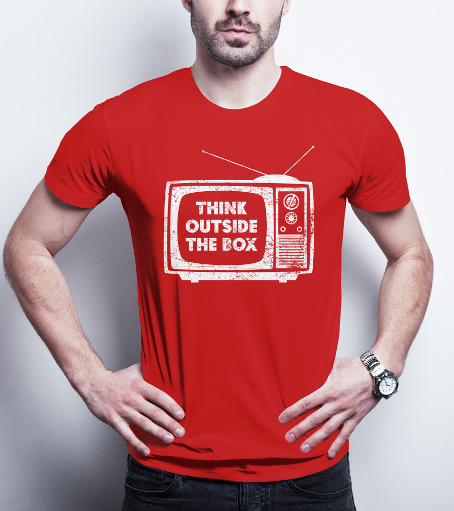 Think Outside The Box Retro Television Concept T-Shirt