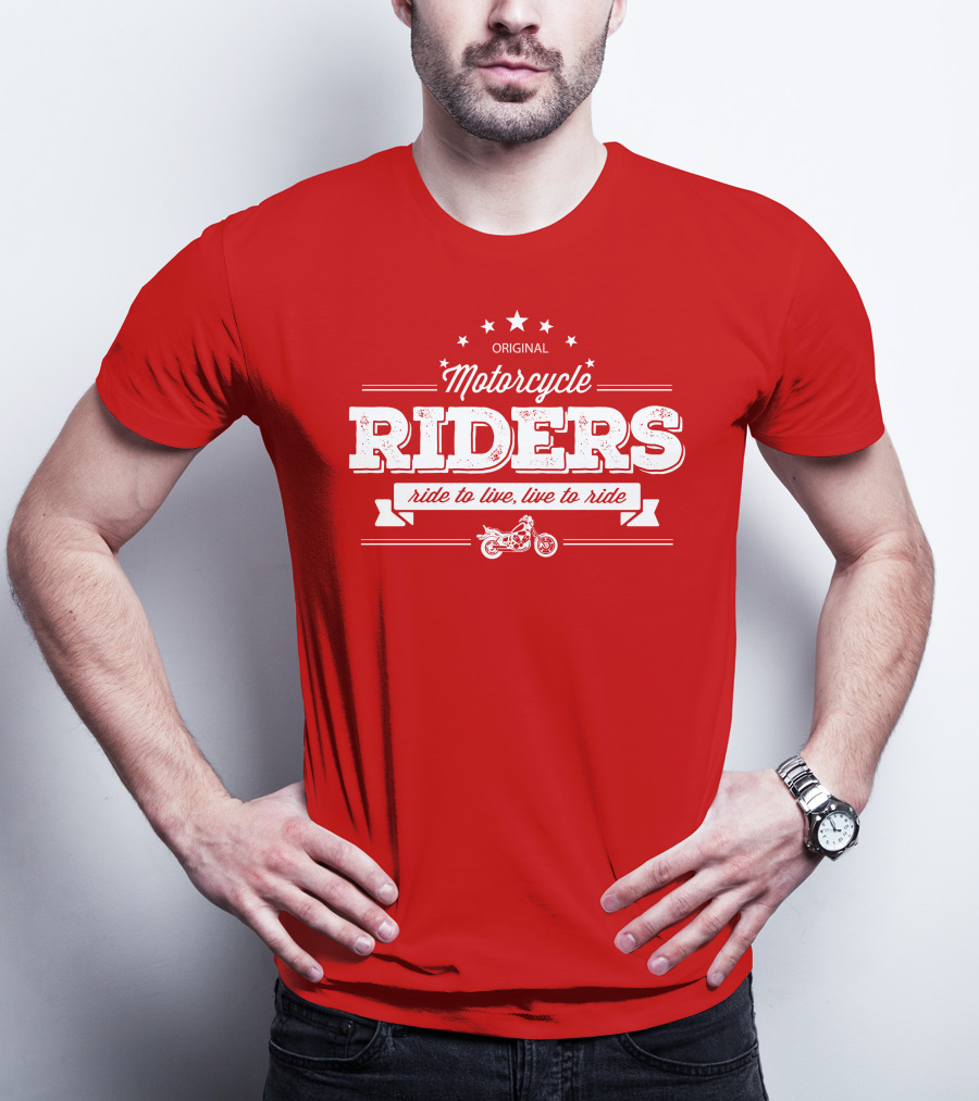 Original Motorcycle Riders Ride To Live, Live To Ride T-Shirt