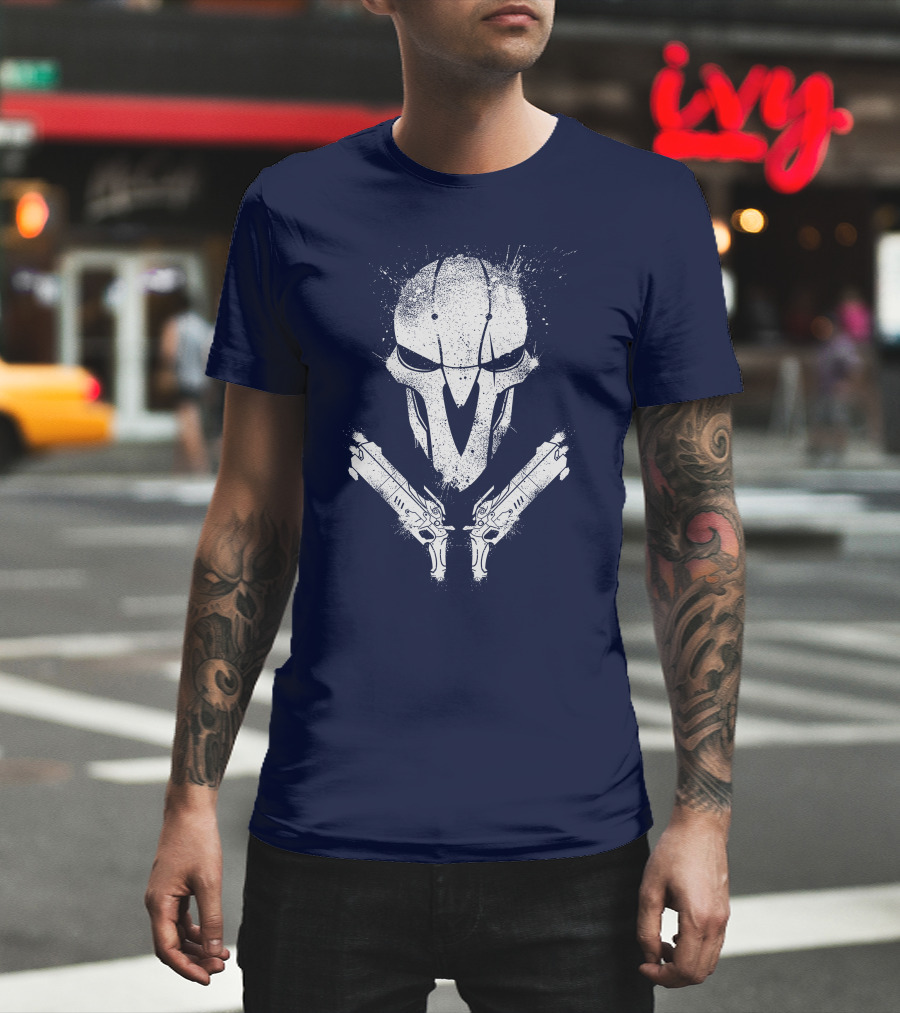 JHIN Reaper Mask With Dual Pistols T-Shirt