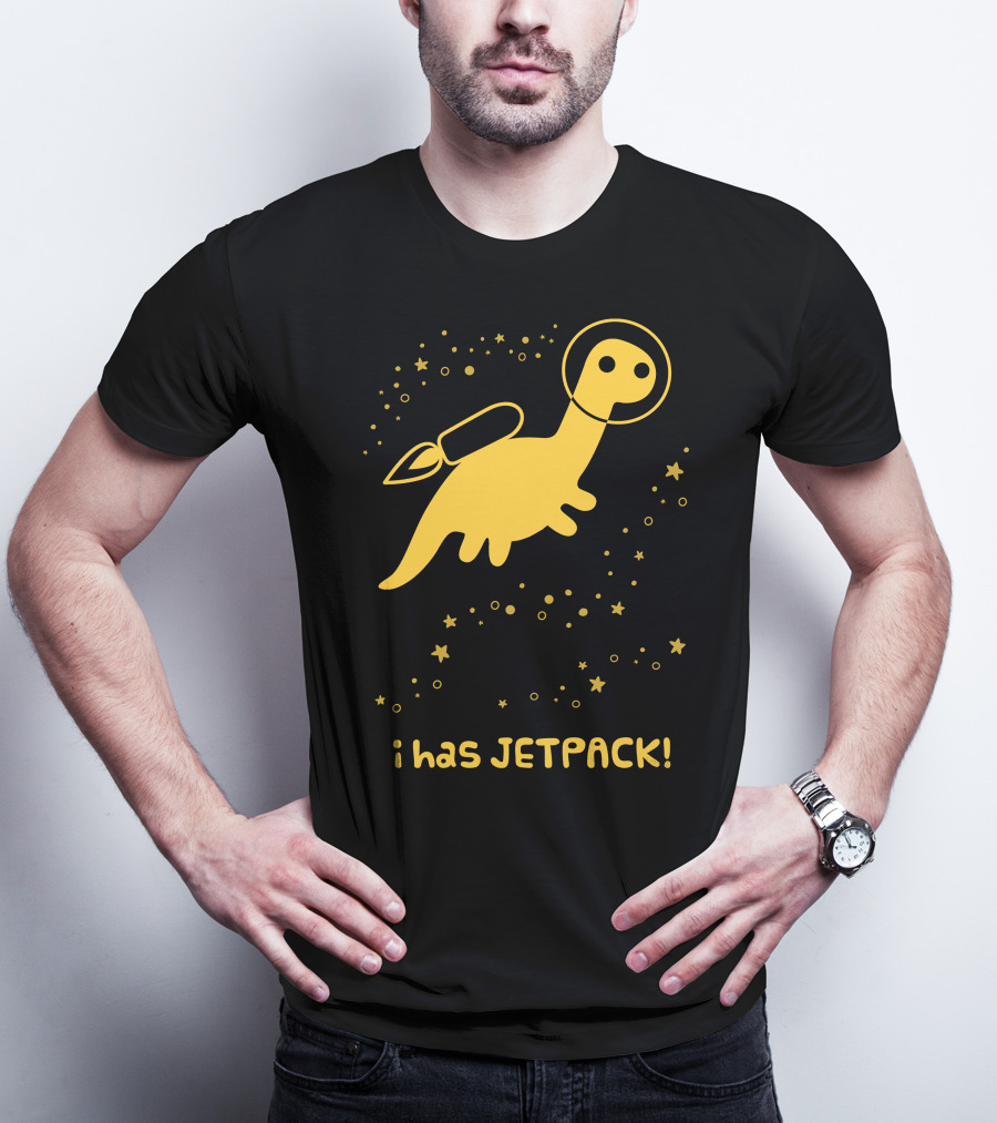 I Has JETPACK Dinosaur In Space T-Shirt
