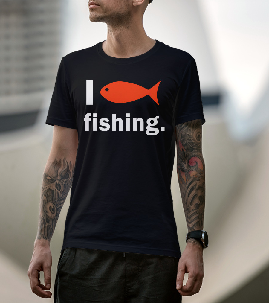 I Heart Fishing Red Fish T-Shirt