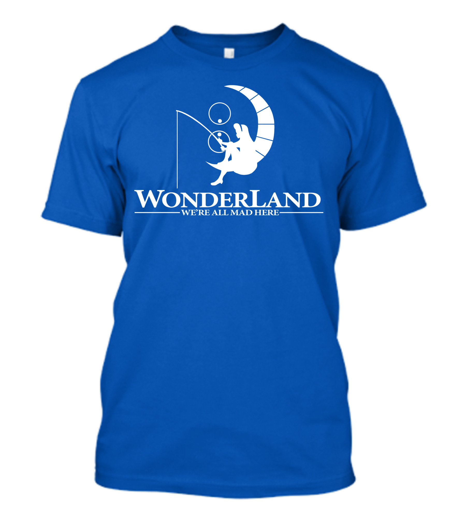 Wonderland We're All Mad Here Moon Fishing T-Shirt