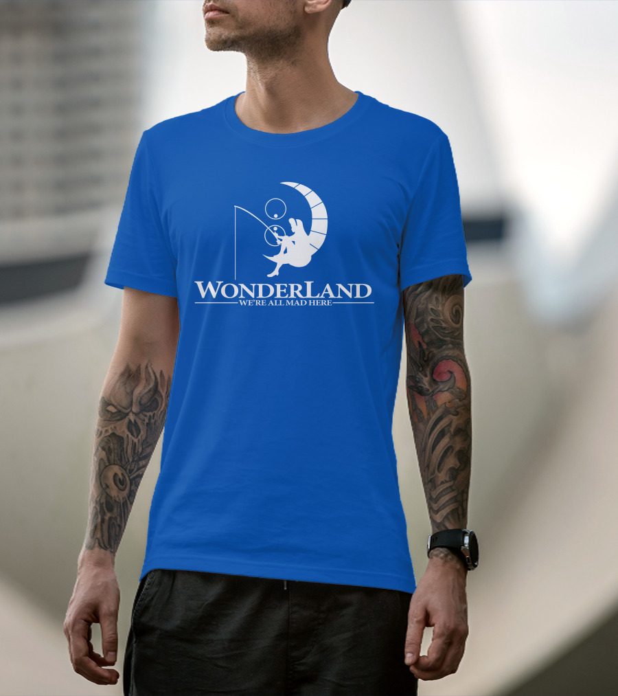 Wonderland We're All Mad Here Moon Fishing T-Shirt