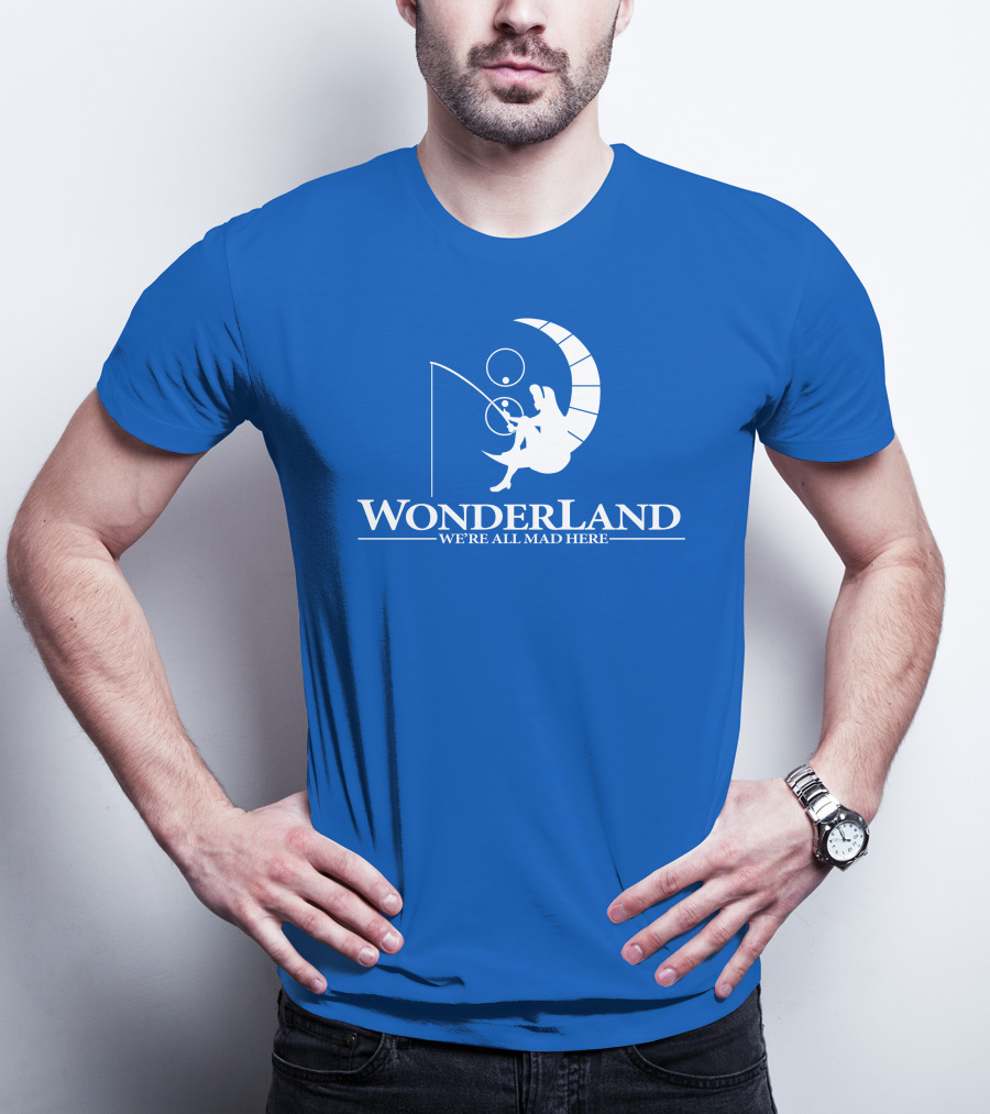 Wonderland We're All Mad Here Moon Fishing T-Shirt
