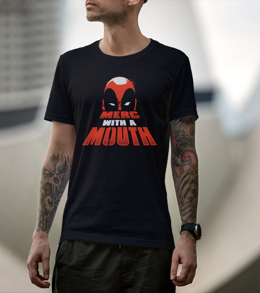 Merc With A Mouth Red Mask Face T-Shirt