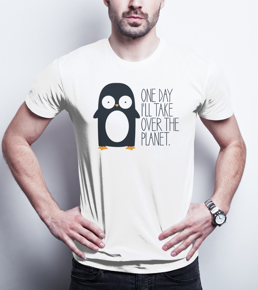 Penguin Baby One Day I'll Take Over The Planet T-Shirt