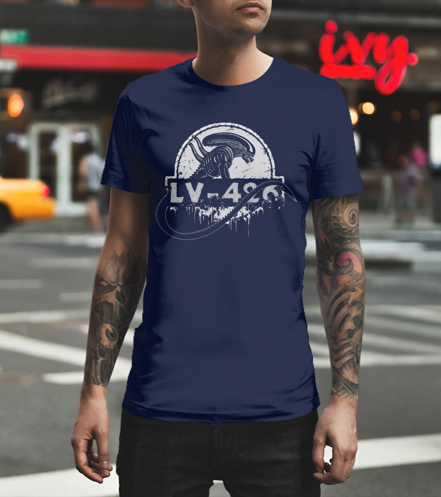 LV 426 Nostromo Xenomorph Jurassic Crossover T-Shirt